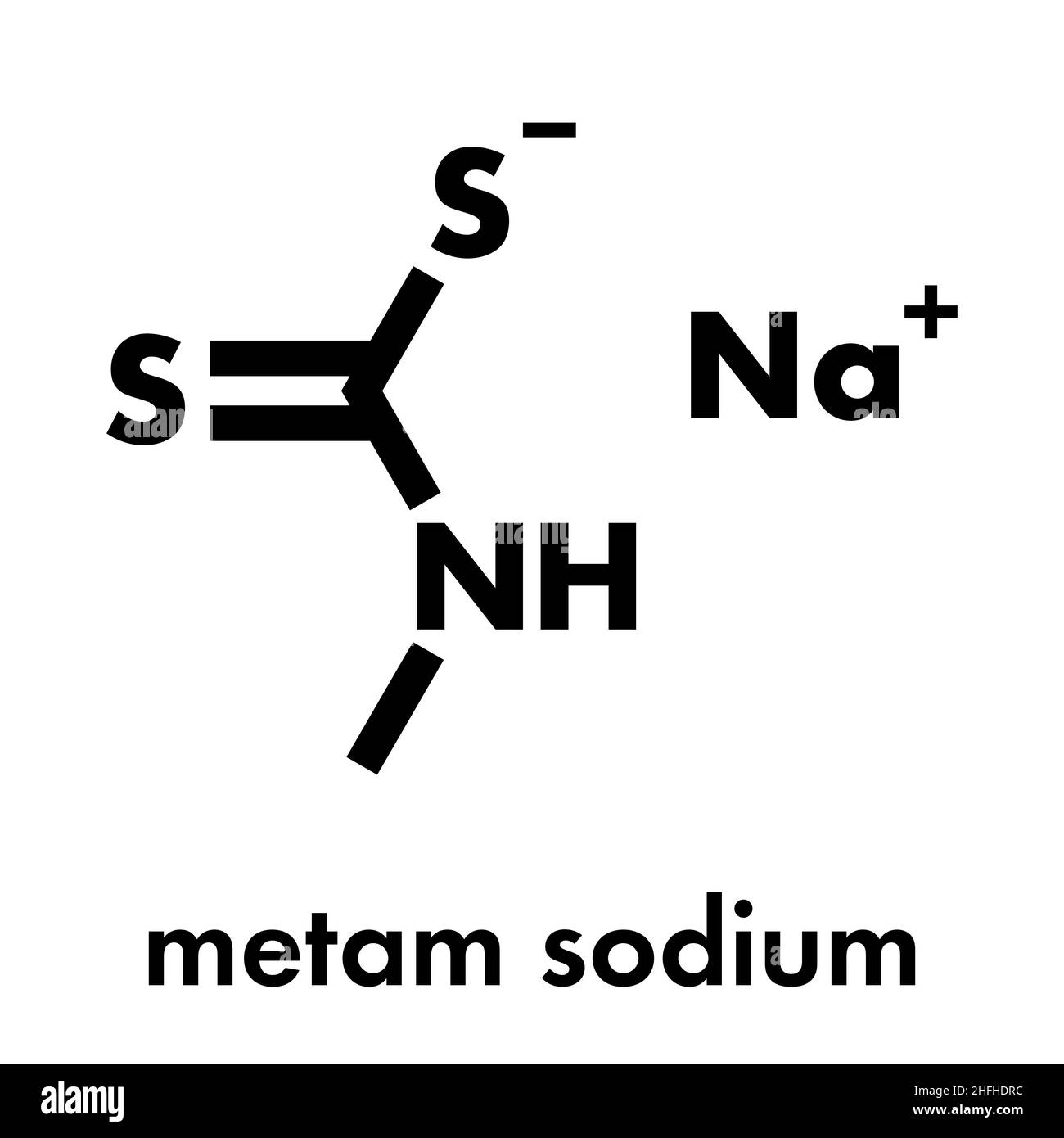 Metam sodium pesticide molecule Stock Vector Images - Alamy