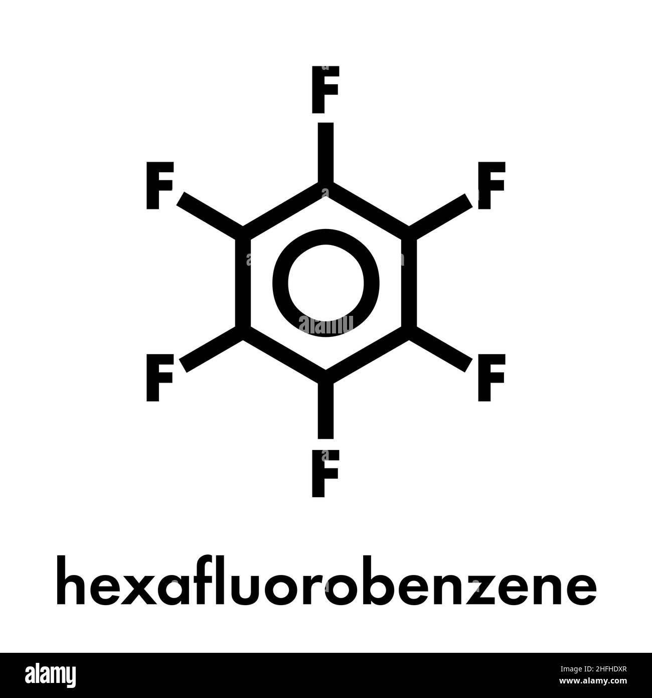 Hexafluorobenzene molecule. Skeletal formula Stock Vector Image & Art ...