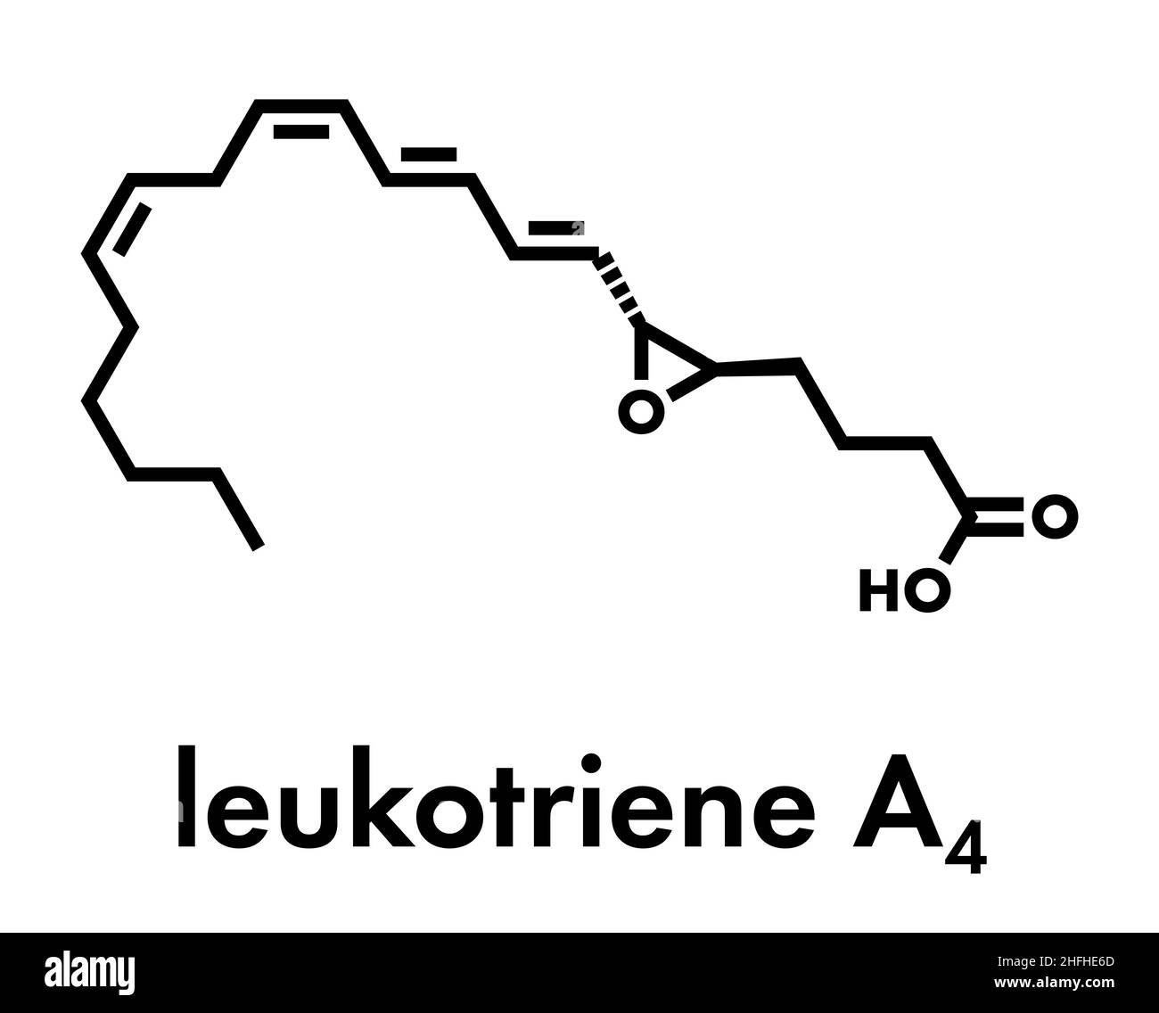 leukotriene A4 (LTA4) molecule. Skeletal formula Stock Vector Image ...