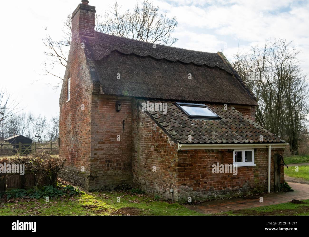 Ludham, Norfolk, UK – January 2022. The exterior of Toad Hall Cottage ...