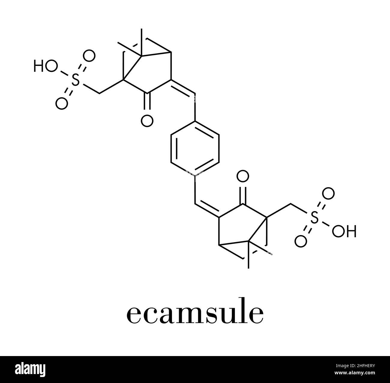 Ecamsule sunscreen molecule (UV filter). Skeletal formula Stock Vector ...