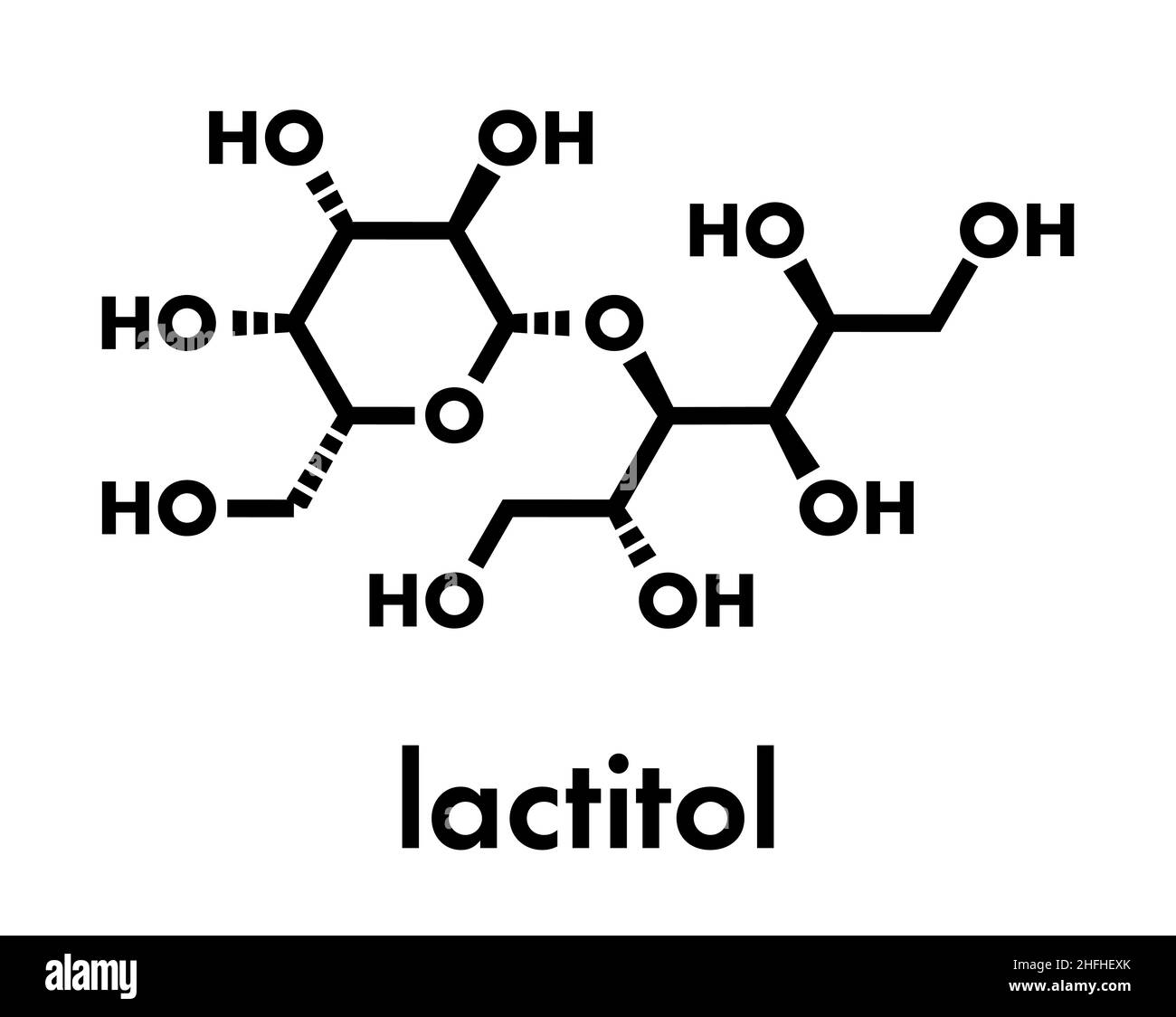 Lactitol sweetener and laxative molecule Stock Vector Images - Alamy
