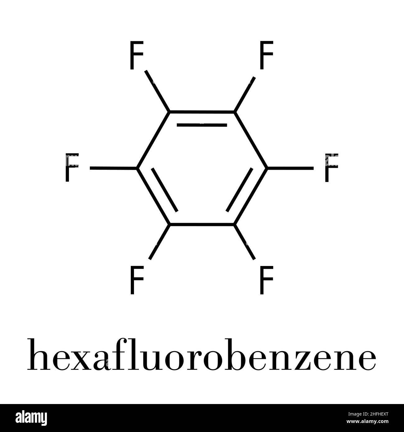 Hexafluorobenzene molecule. Skeletal formula Stock Vector Image & Art ...