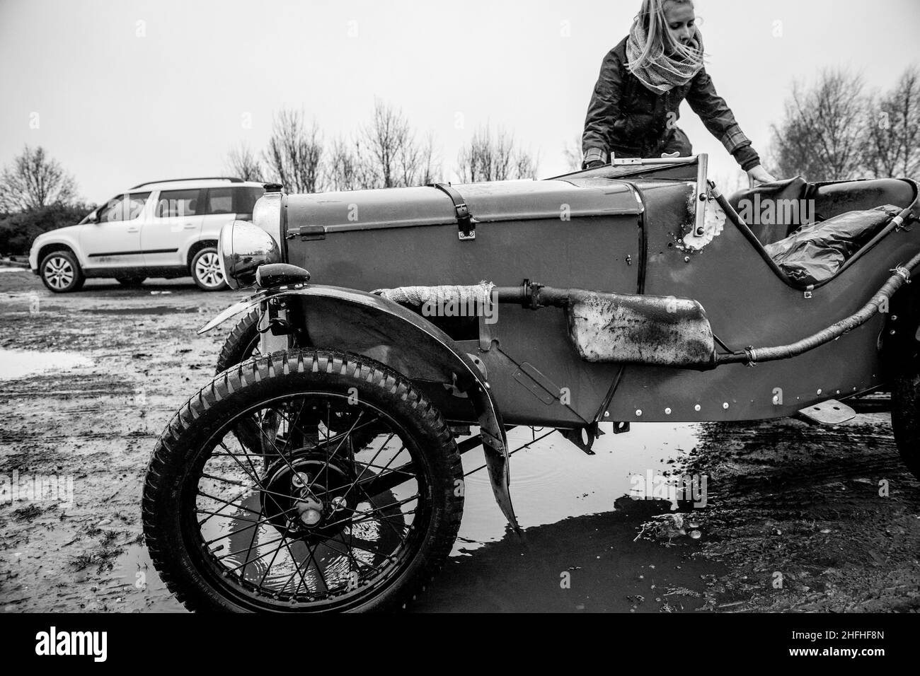 The Pre War Austin 7 car club members taking part in the Dave Wilcox ...