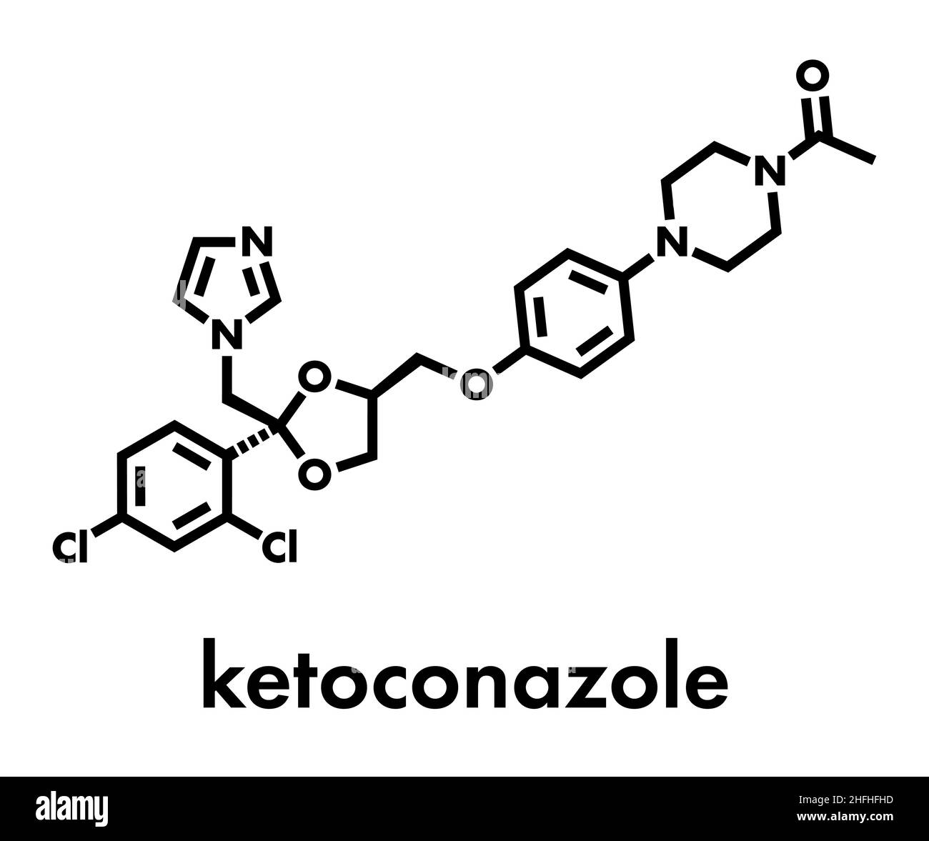 Ketoconazole antifungal drug molecule. Skeletal formula Stock Vector ... Ketoconazole antifungal drug molecule. Skeletal formula Stock Vector ...