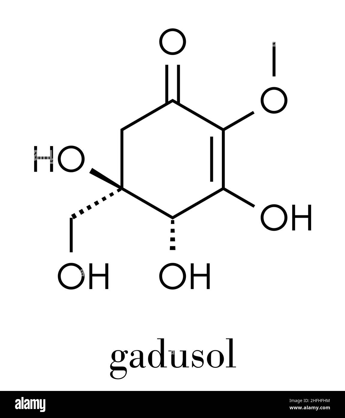 Gadusol fish sunscreen molecule. Skeletal formula Stock Vector Image ...