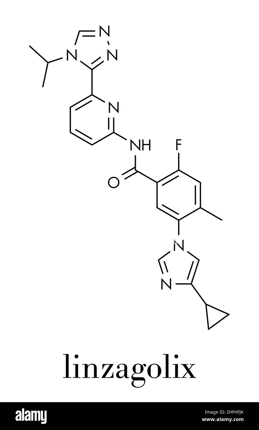Linzagolix drug molecule. Skeletal formula Stock Vector Image & Art - Alamy