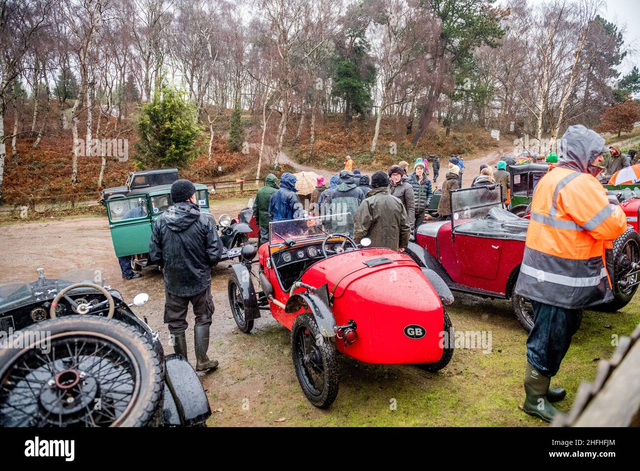 The Pre War Austin 7 car club members taking part in the Dave Wilcox ...