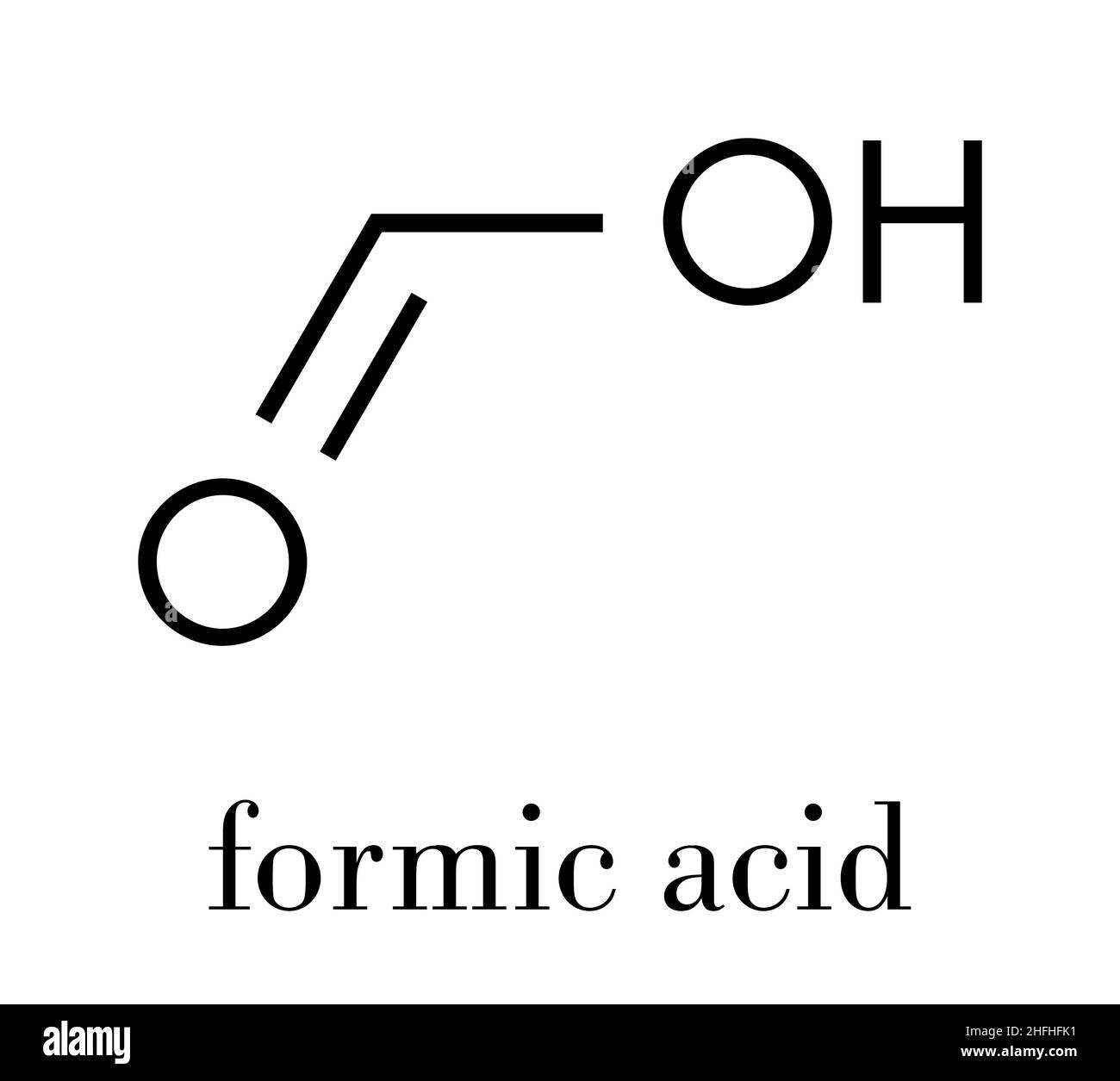 Formic acid molecule. Present in ant venom and in stinging nettle ...