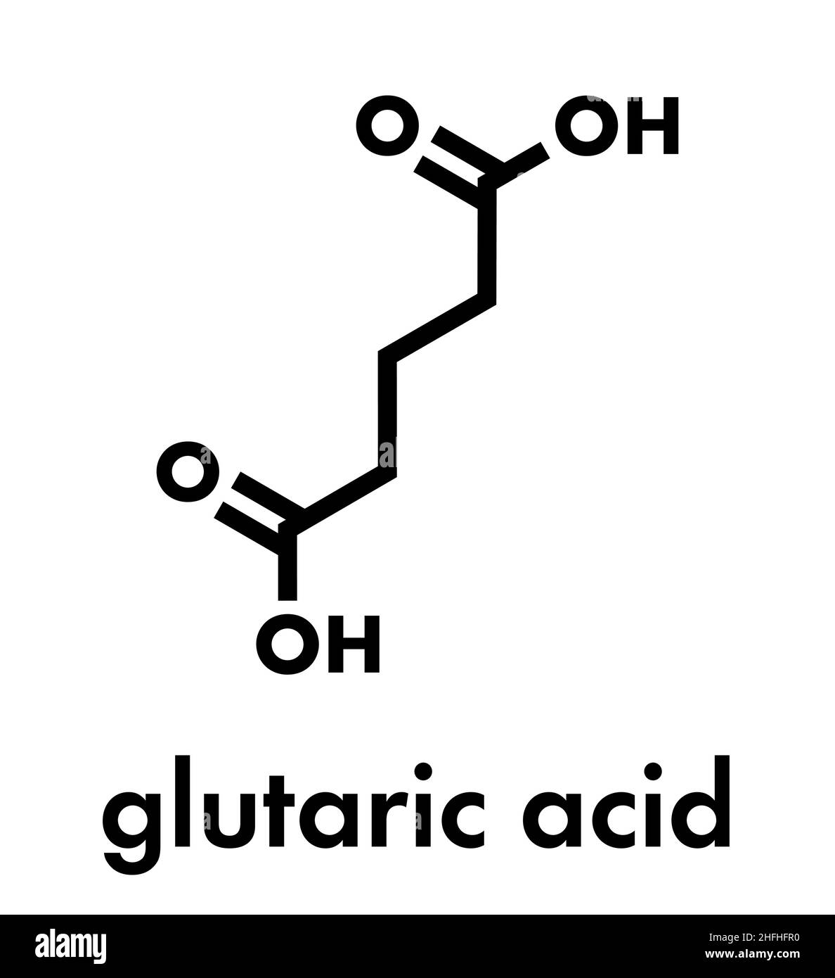 Glutaric acid molecule. Organic dicarboxylic acid. Skeletal formula Stock Vector Image & Art - Alamy