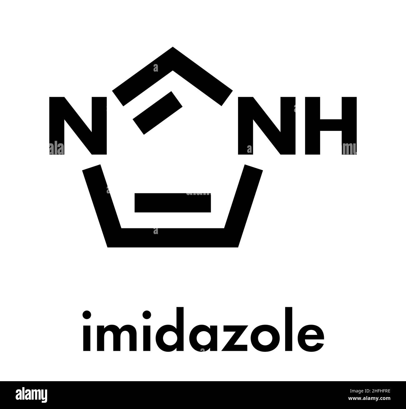 Imidazole organic heterocyclic molecule. Skeletal formula Stock Vector Image & Art - Alamy