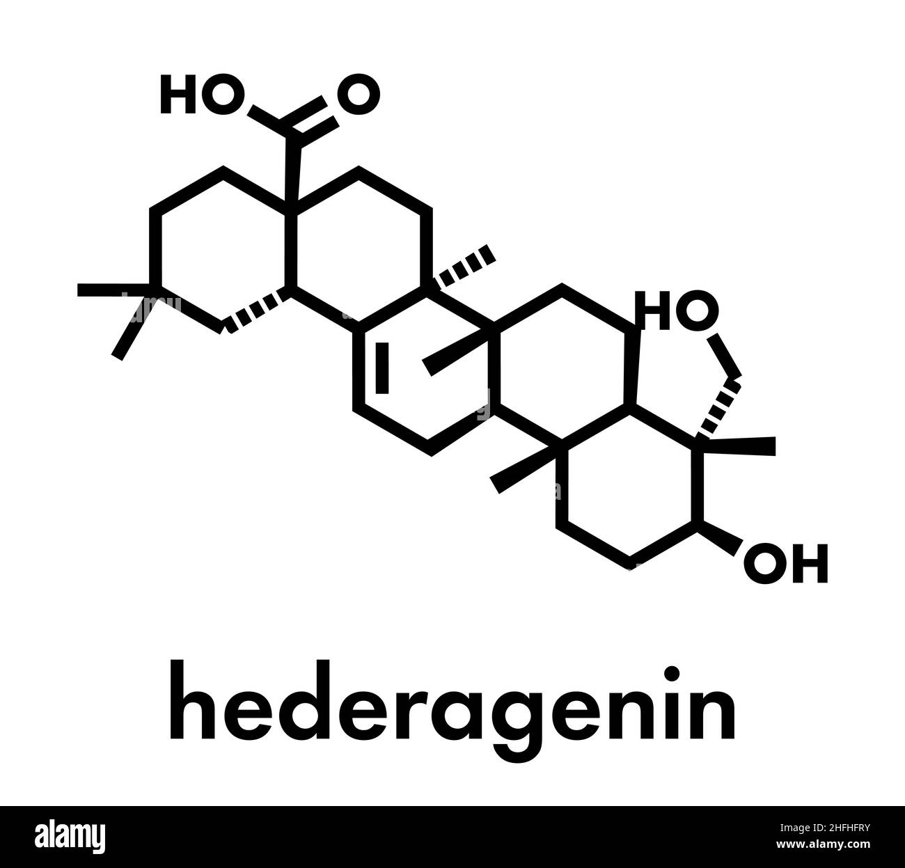 Hederagenin common ivy molecule. Skeletal formula Stock Vector Image ...