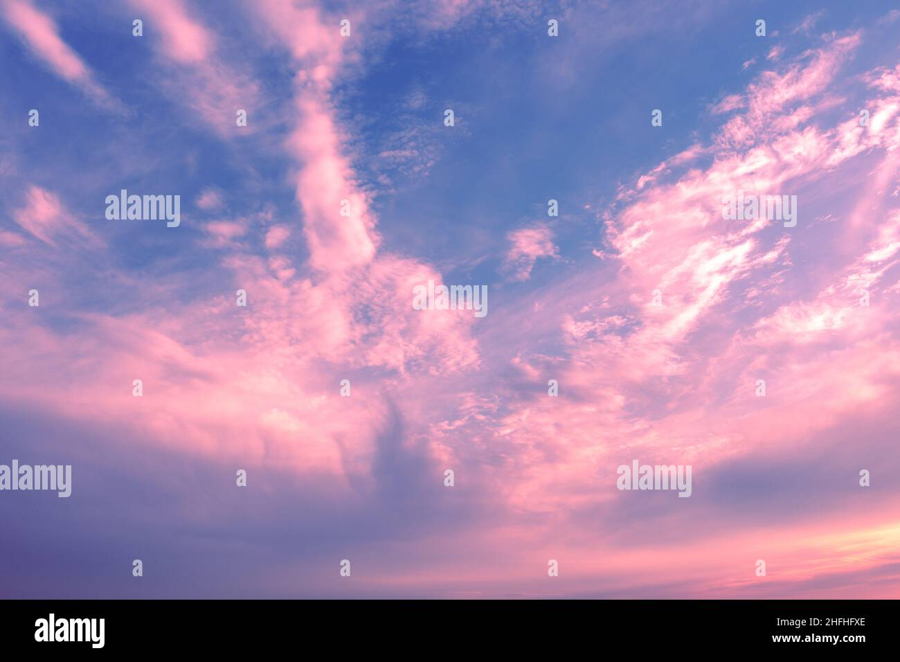 Colorful cloudy sky at sunset. Gradient color. Sky texture. Abstract ...
