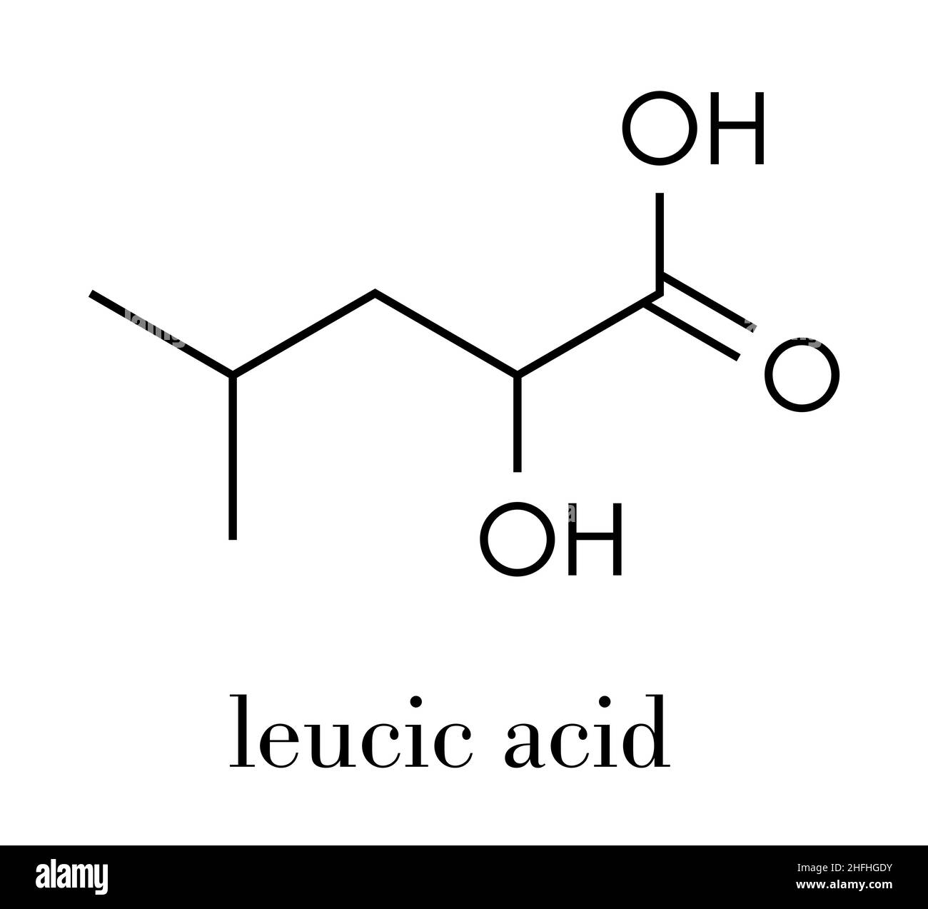 Leucic acid or HICA molecule. Skeletal formula Stock Vector Image & Art ...