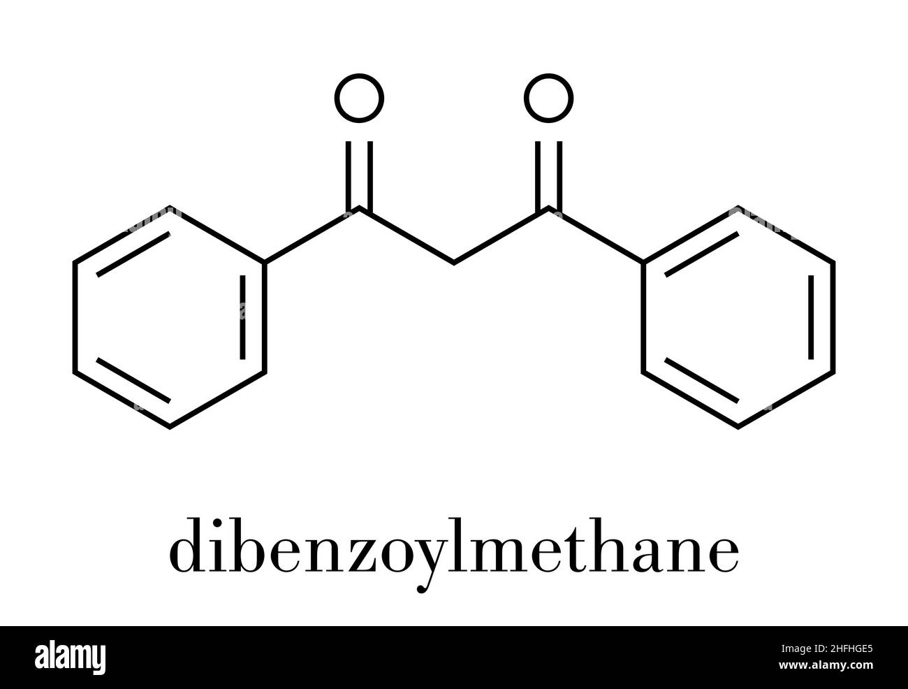 Dibenzoylmethane drug molecule. Skeletal formula Stock Vector Image ...