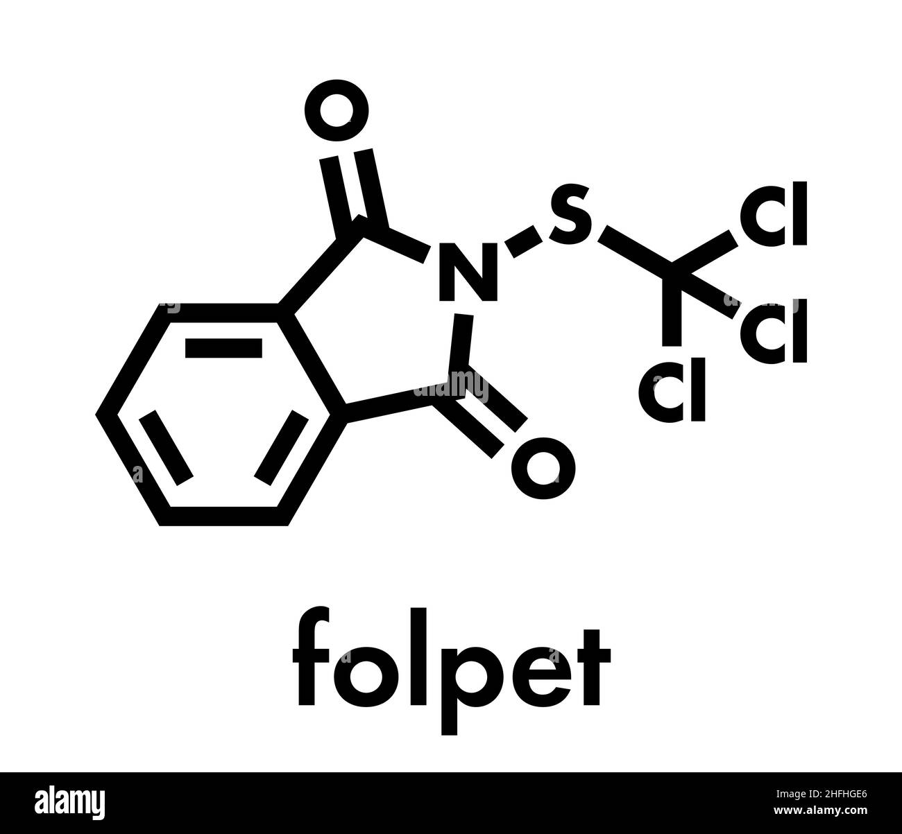 Folpet fungicide molecule. Skeletal formula Stock Vector Image & Art ...
