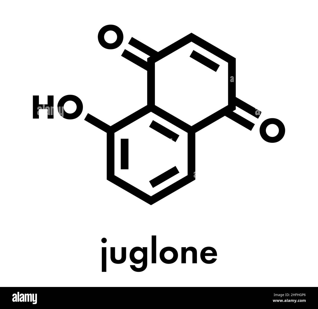 Juglone walnut molecule. Skeletal formula Stock Vector Image & Art - Alamy