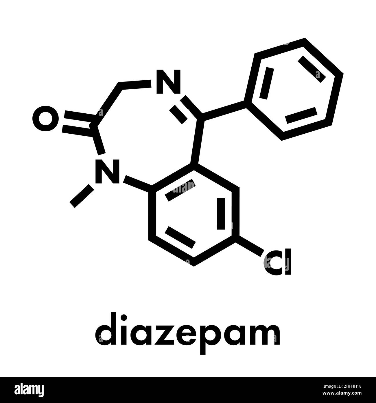 Diazepam sedative hypnotic drug benzodiazepine Stock Vector Images - Alamy