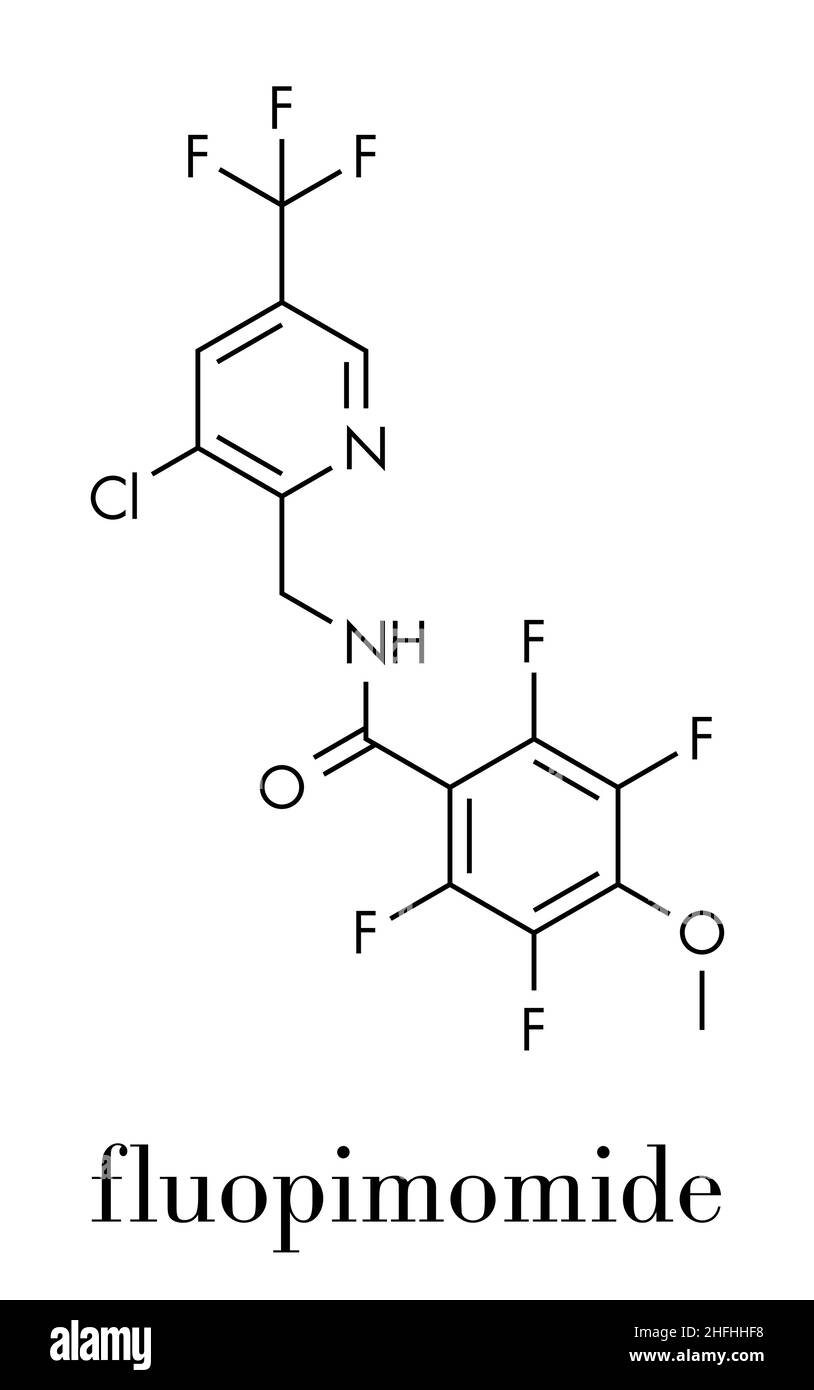 Fluopimomide funigicide molecule. Skeletal formula Stock Vector Image ...