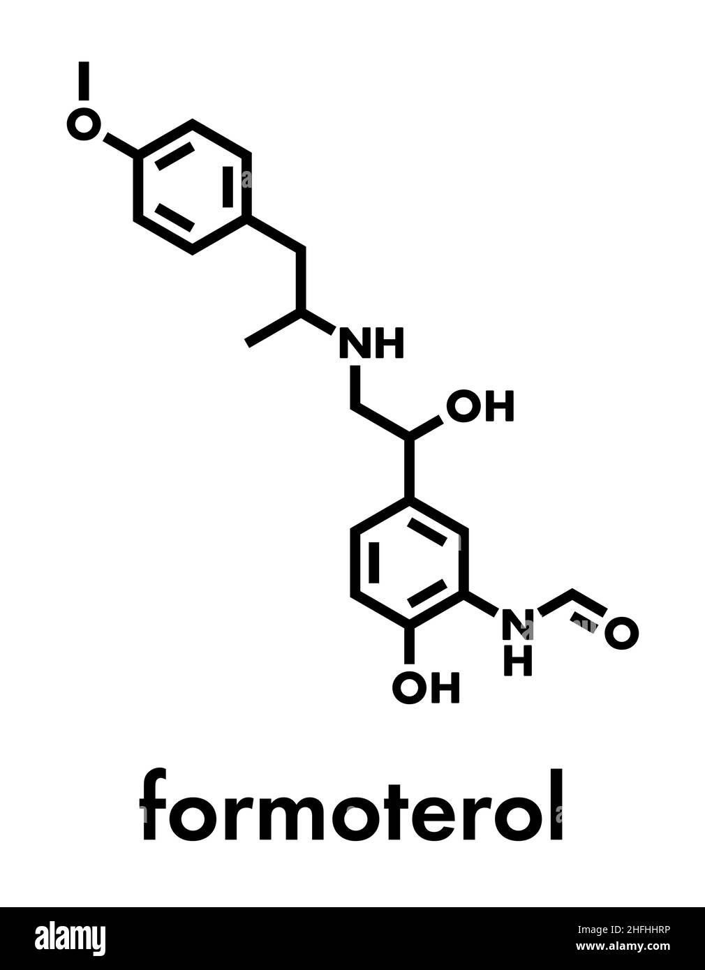 Formoterol drug molecule. Skeletal formula Stock Vector Image & Art - Alamy