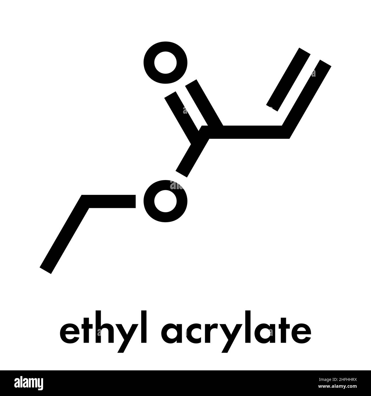 Ethyl acrylate molecule. Skeletal formula Stock Vector Image & Art - Alamy