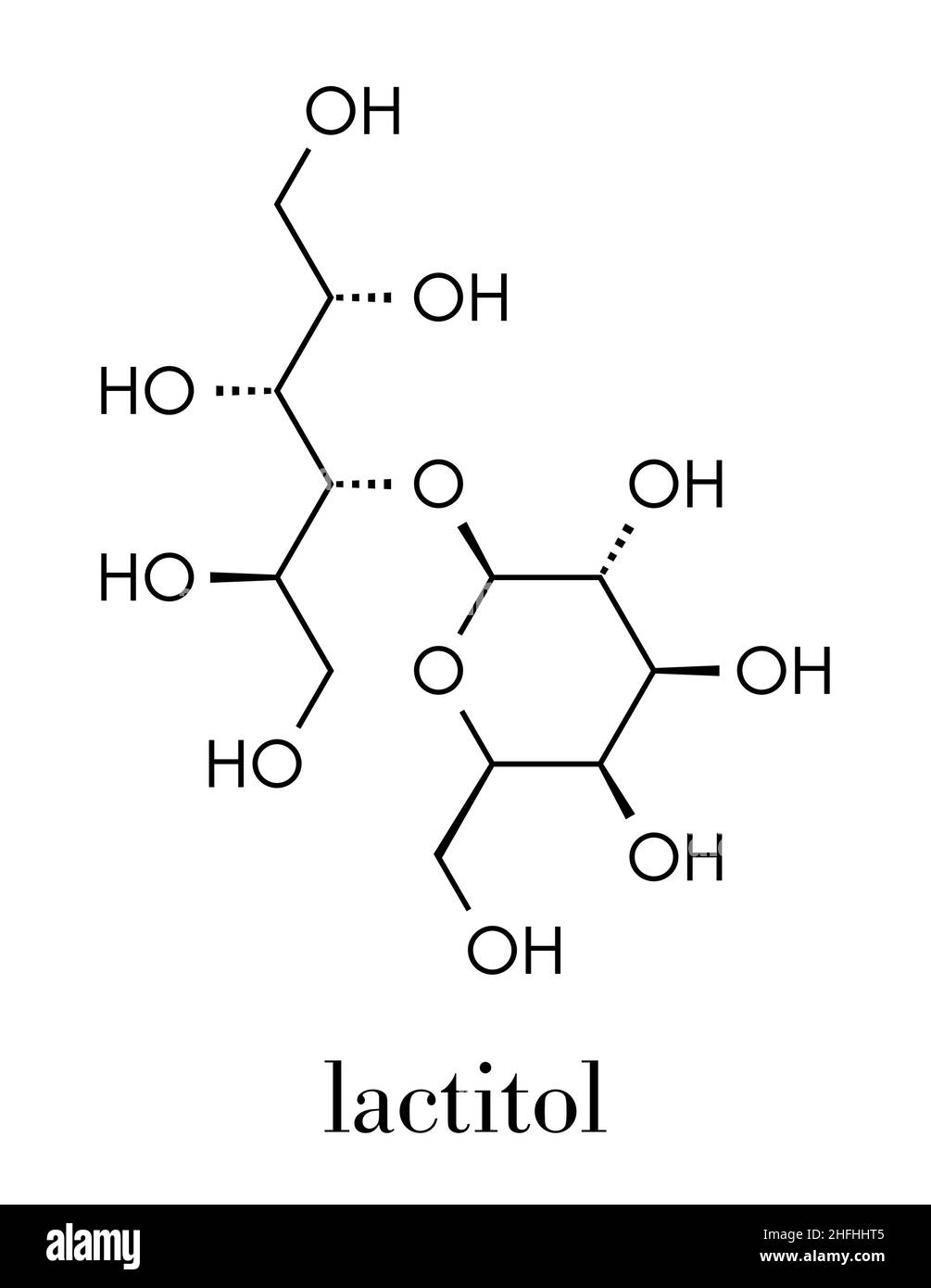 Lactitol sweetener and laxative molecule hi-res stock photography and ...