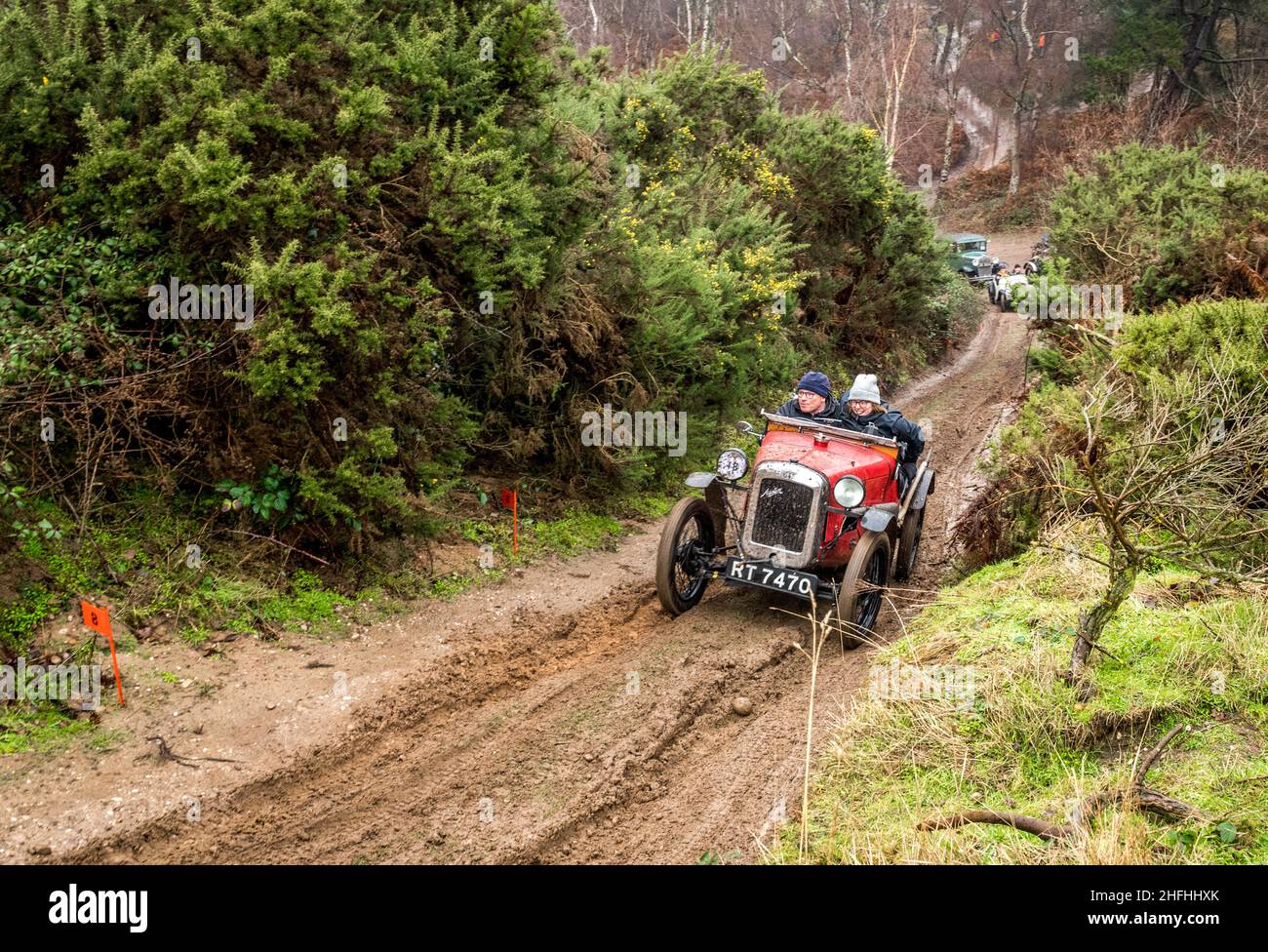 The Pre War Austin 7 car club members taking part in the Dave Wilcox ...