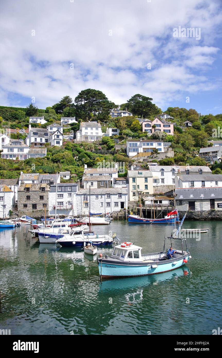 Harbour view, Polperro, Cornwall, England, United Kingdom Stock Photo ...