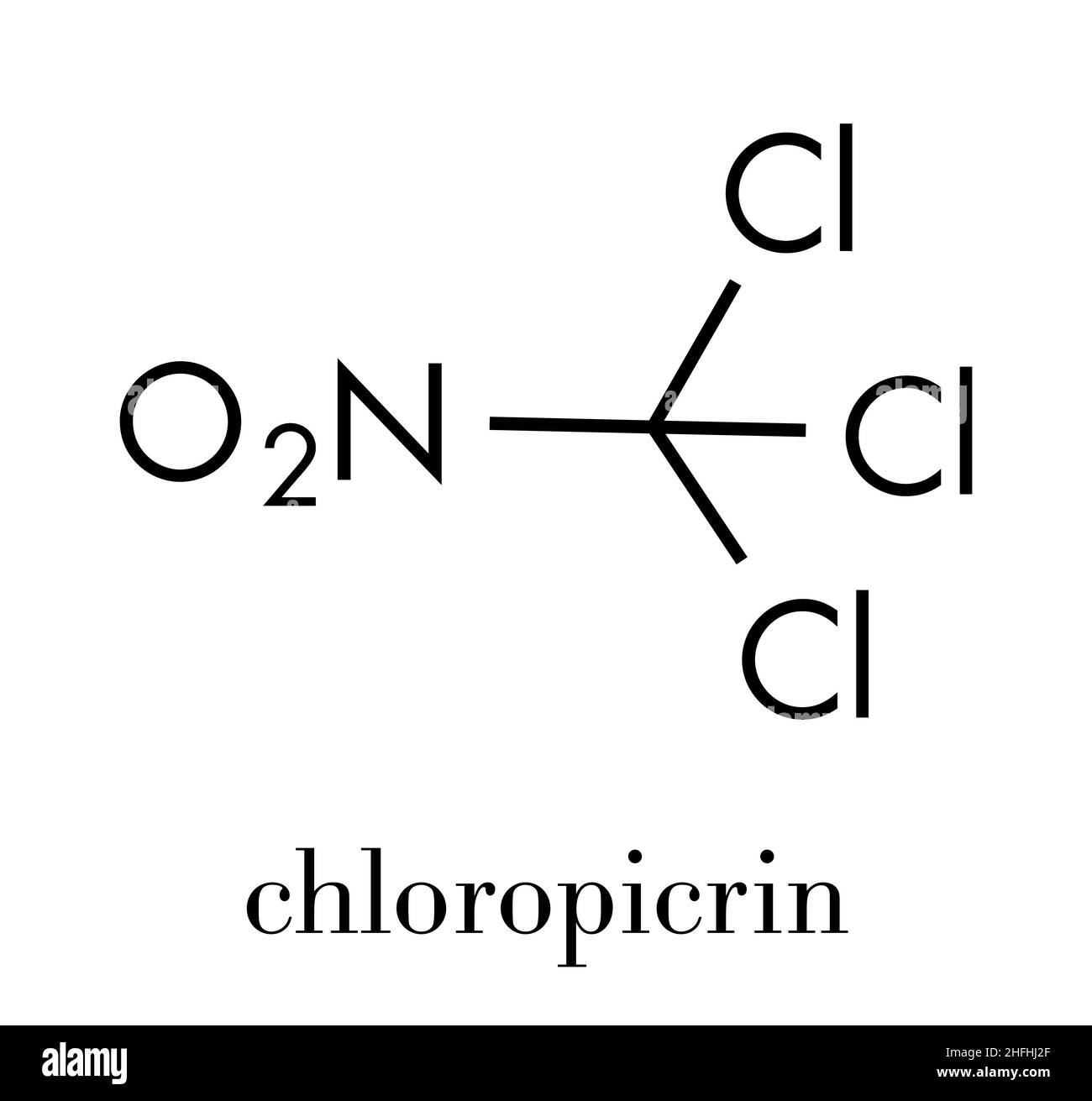 Chloropicrin soil fumigant molecule. Skeletal formula Stock Vector ...