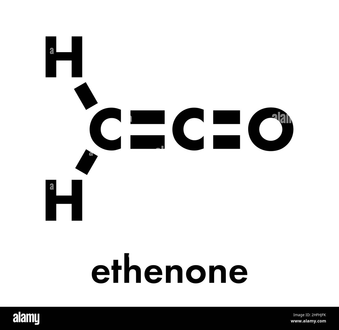 Ethenone or ketene molecule. Skeletal formula Stock Vector Image & Art ...
