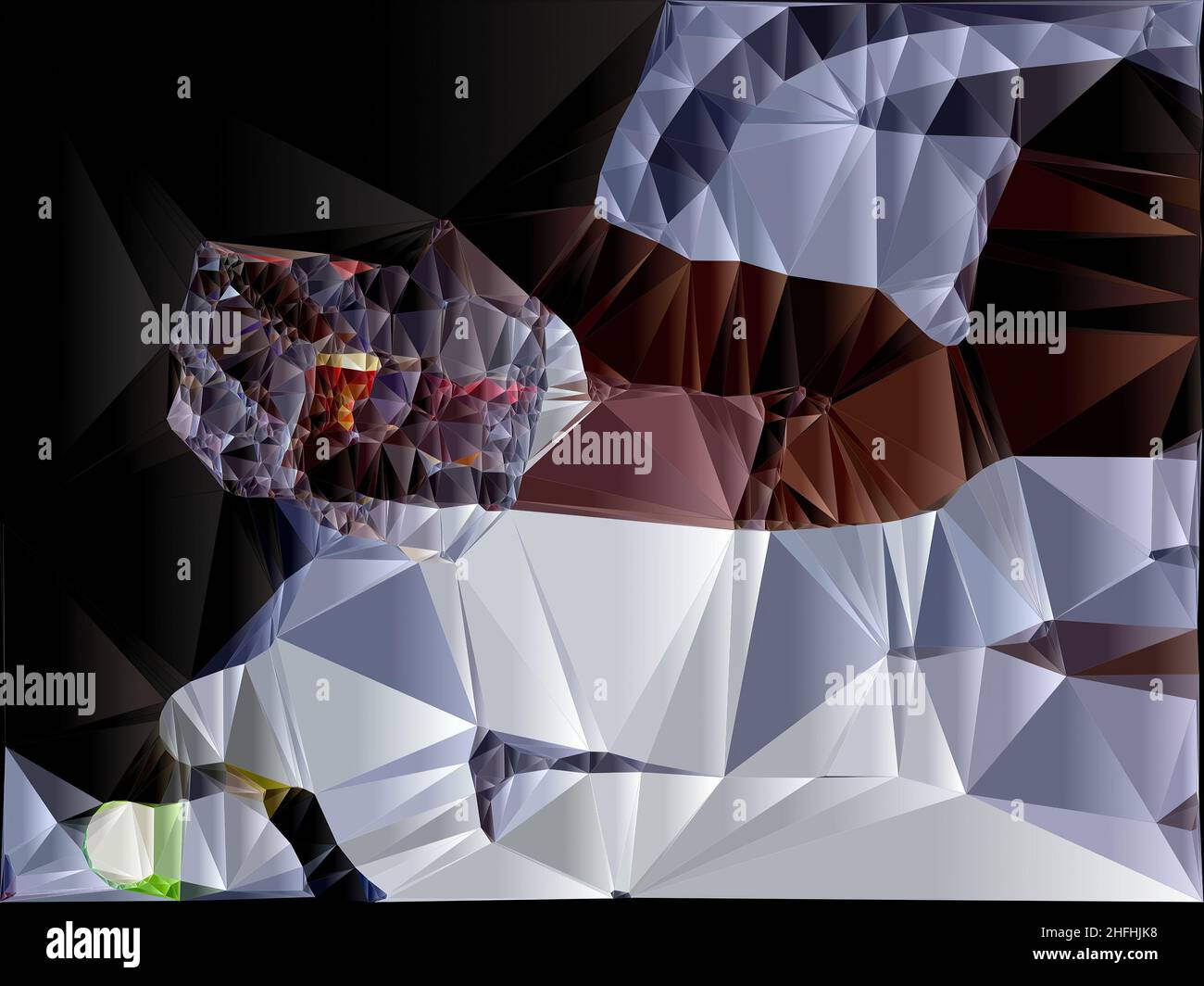 Artwork of abstract composition made with geometrical shapes and ...