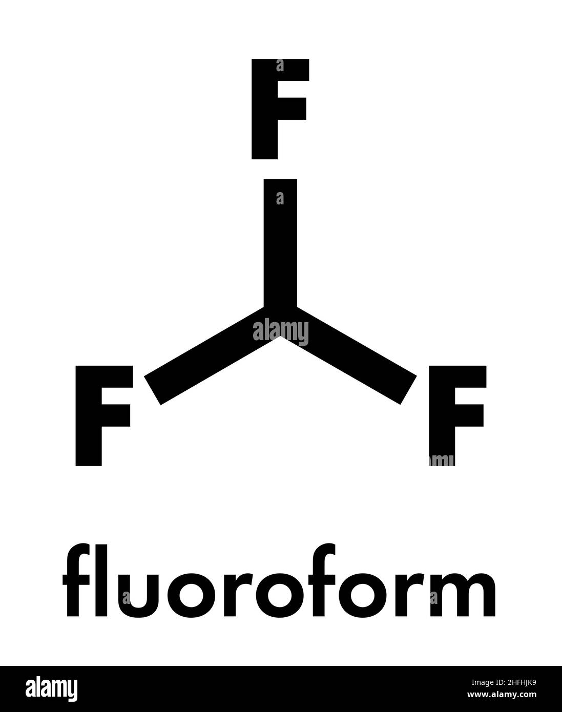 Fluoroform greenhouse gas molecule Stock Vector Images - Alamy