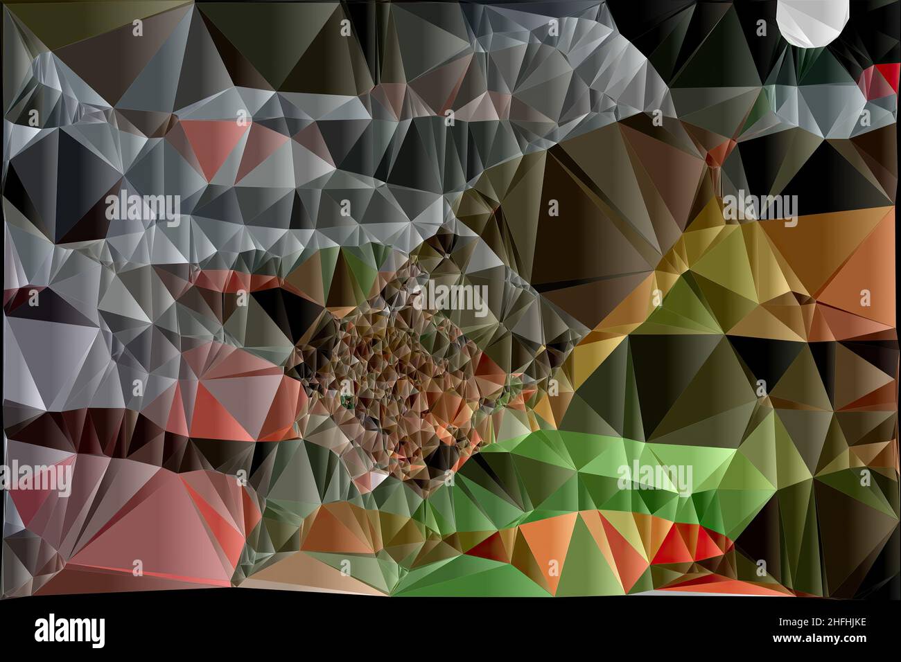 Artwork of abstract composition made with geometrical shapes and ...