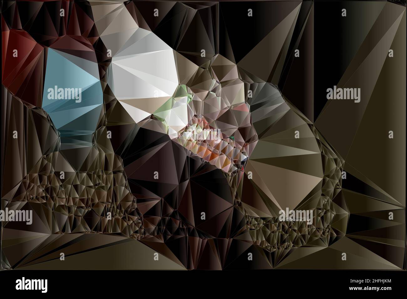 Artwork of abstract composition made with geometrical shapes and ...