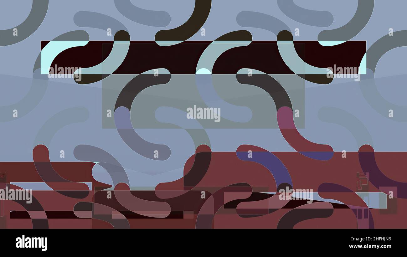 Artwork of abstract composition made with geometrical shapes and ...