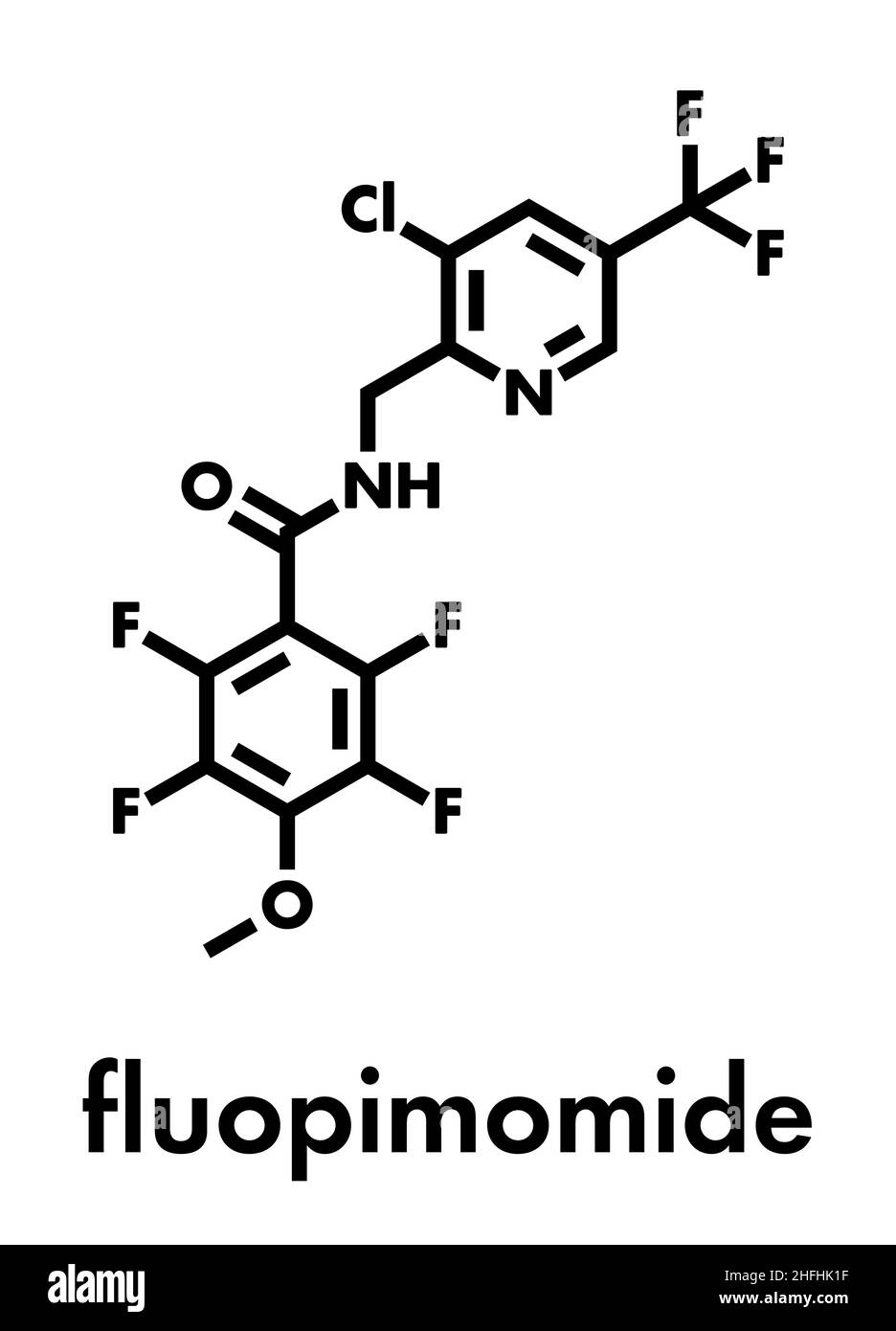 Fluopimomide funigicide molecule. Skeletal formula Stock Vector Image ...