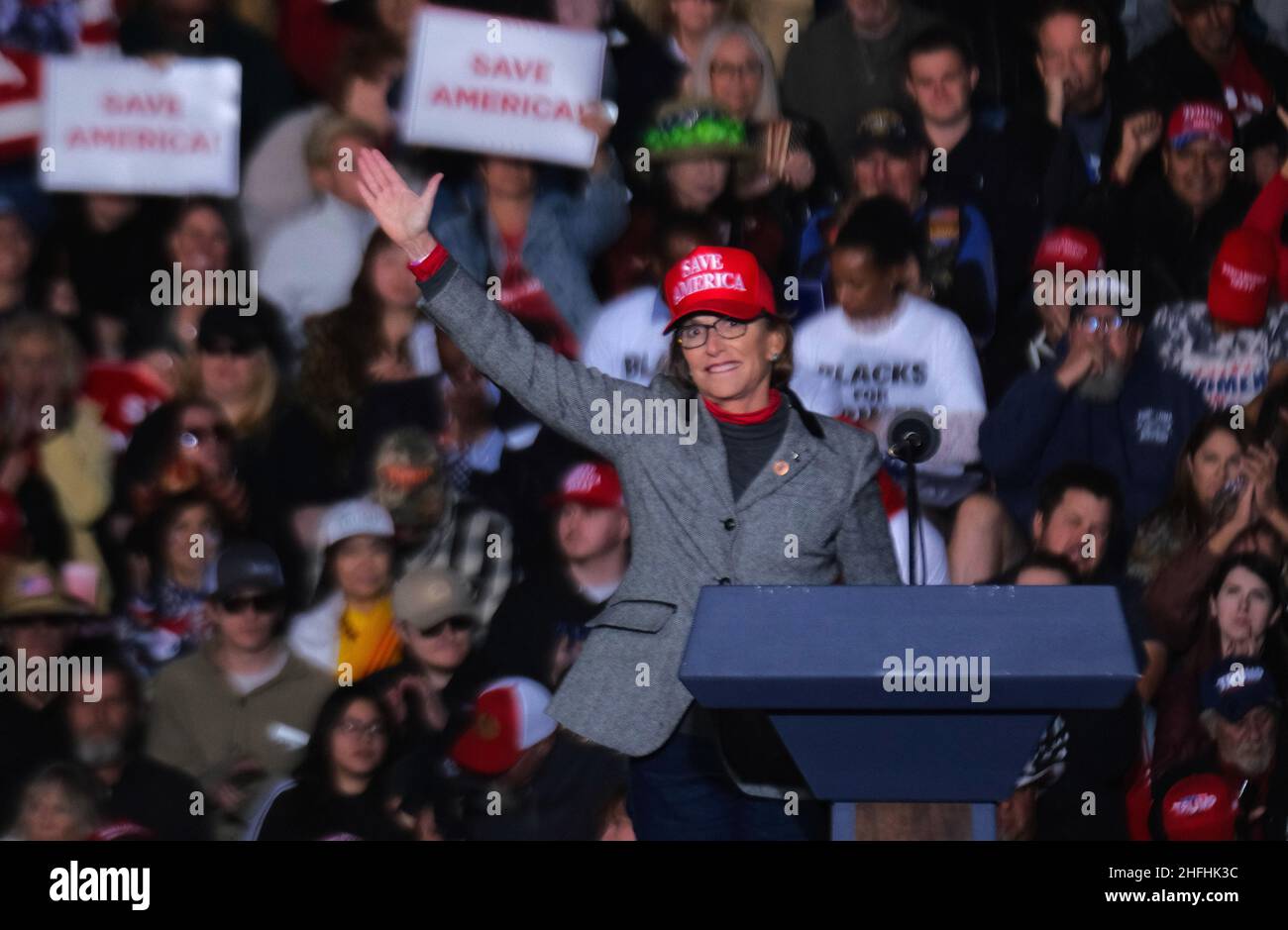 Florence, Arizona, USA. 15th Jan, 2022. Former President Donald Trump ...