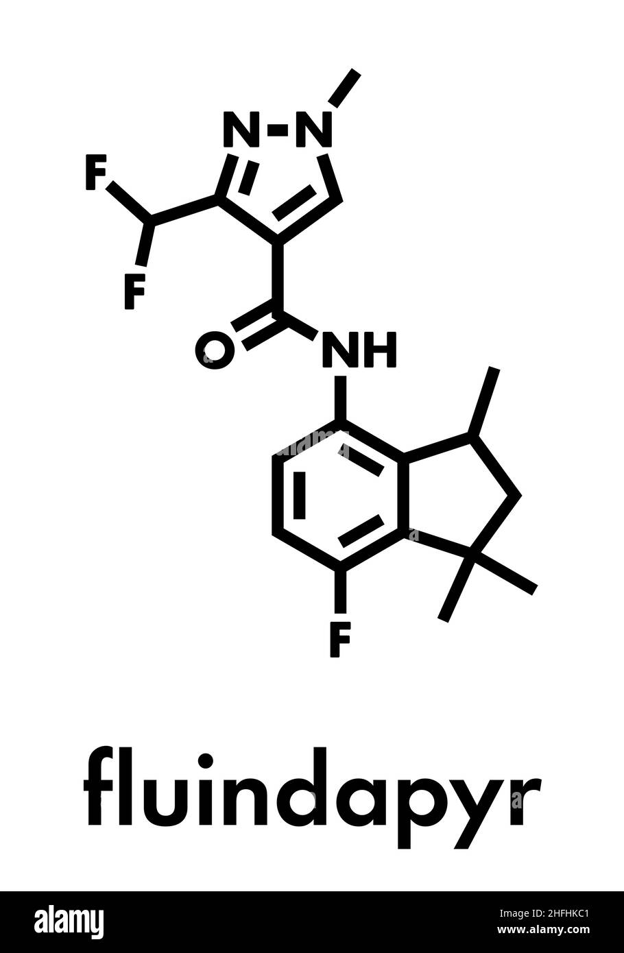 Fluindapyr fungicide molecule. Skeletal formula Stock Vector Image ...