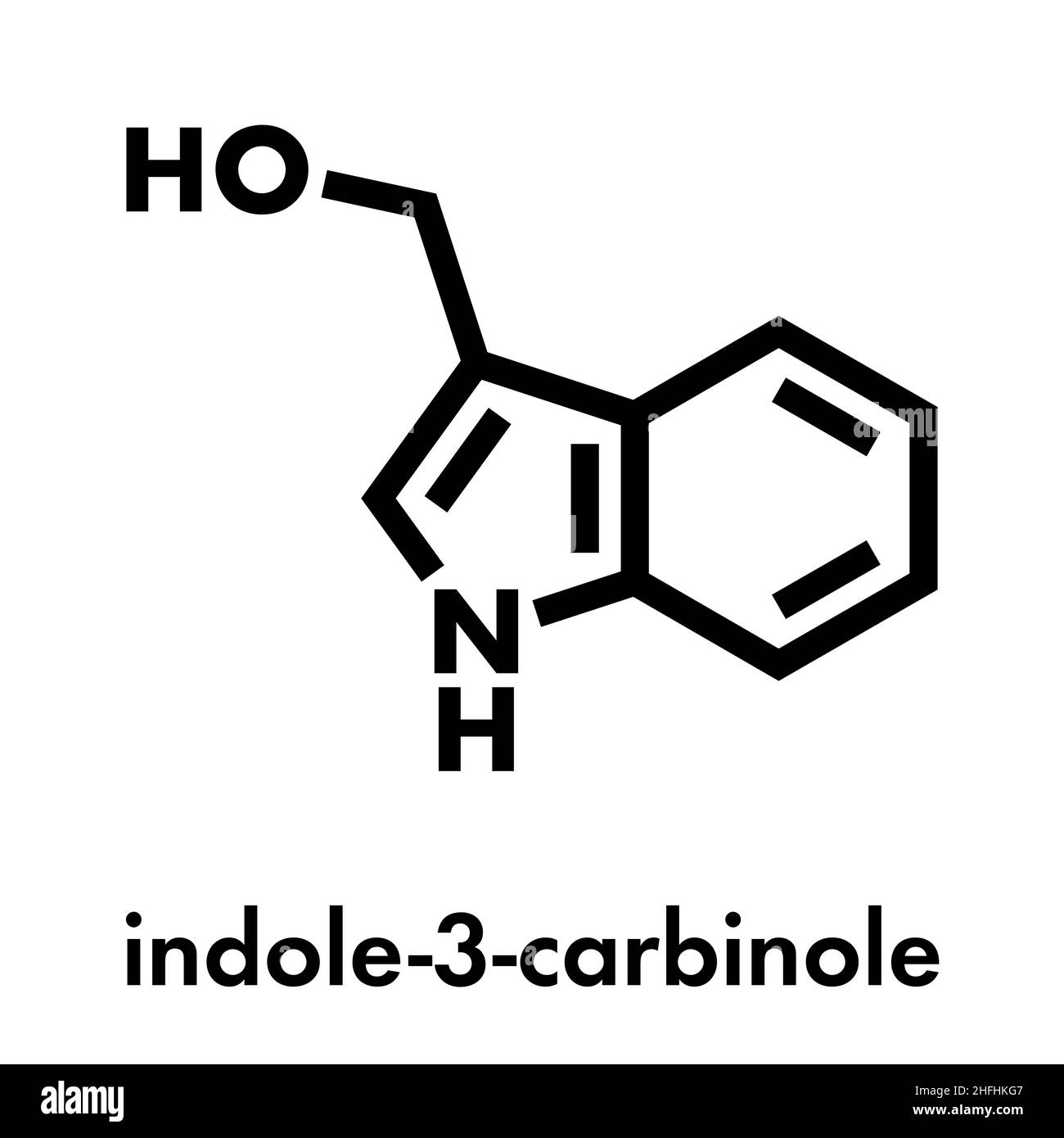 Indole-3-carbinole (I3C) cruciferous vegetable molecule. Present in ...