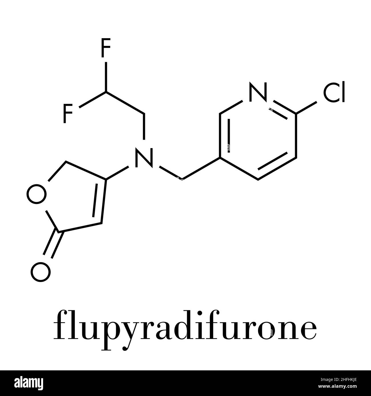 Flupyradifurone insecticide molecule Black and White Stock Photos ...