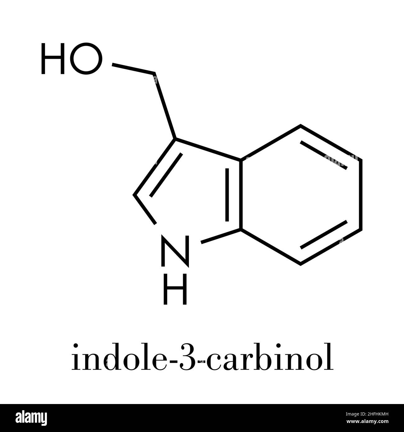 Indole-3-carbinole (I3C) cruciferous vegetable molecule. Present in ...