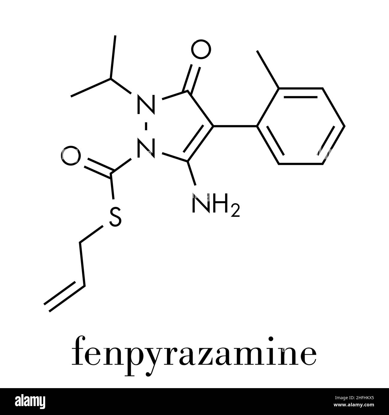 Fenpyrazamine fungicide molecule. Skeletal formula Stock Vector Image ...