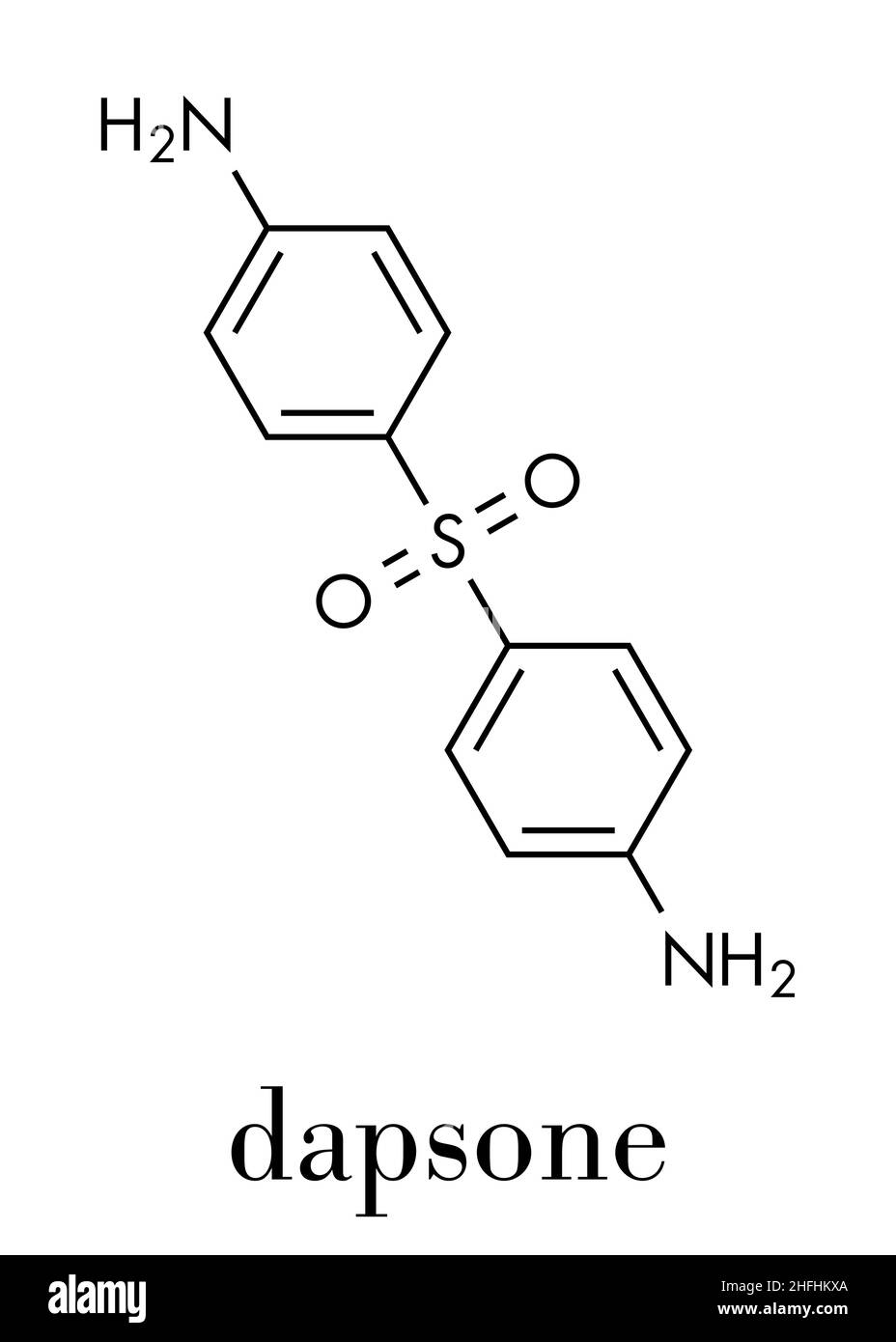 Dapsone antibacterial drug molecule hi-res stock photography and images ...