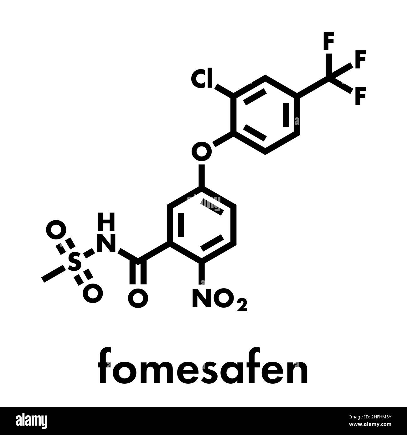 Fomesafen herbicide molecule. Skeletal formula Stock Vector Image & Art ...