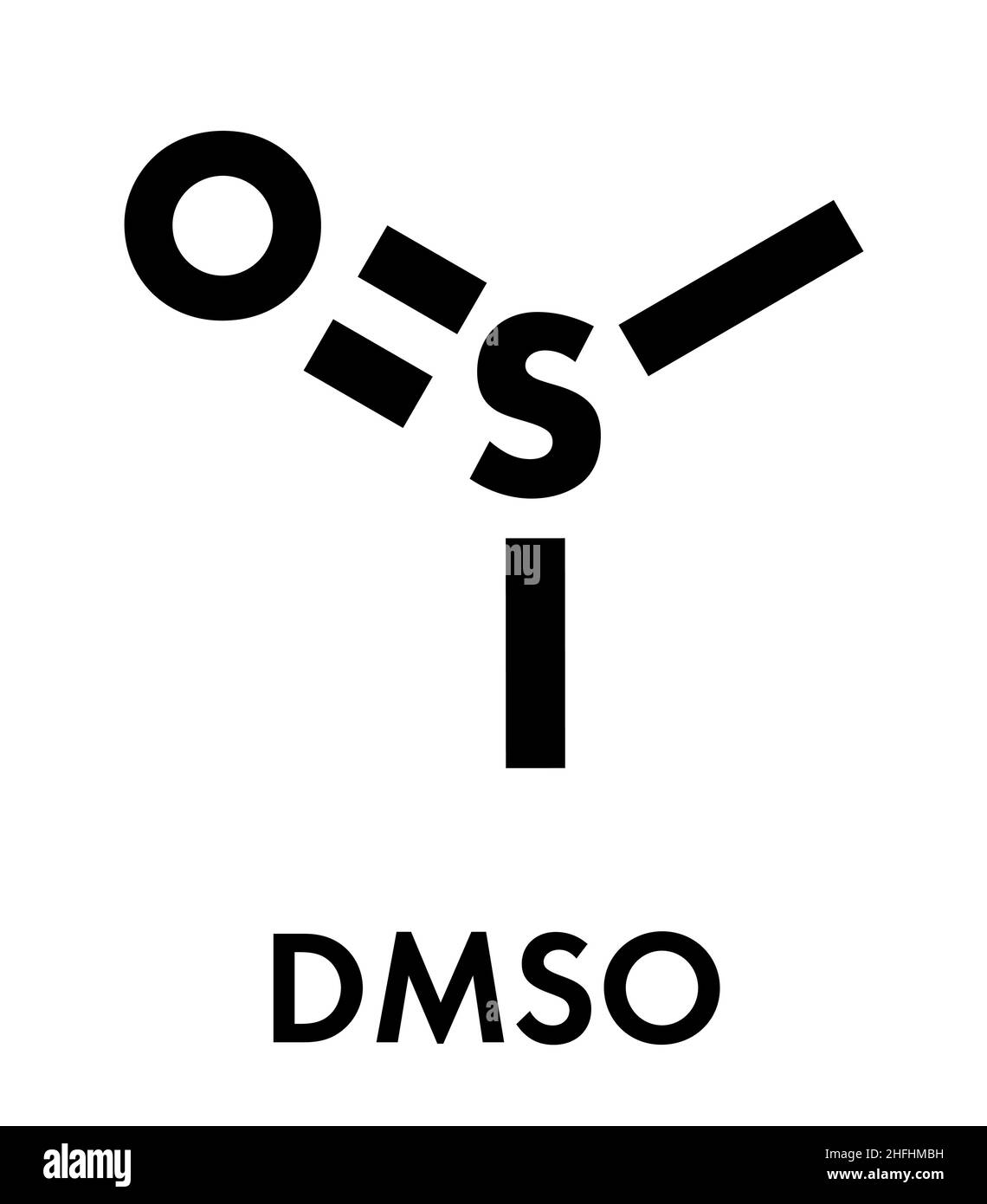 Dimethyl sulfoxide (DMSO solvent molecule). Skeletal formula Stock ...