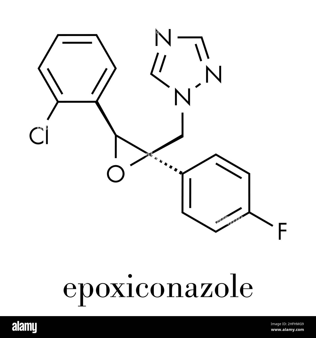 Epoxiconazole fungicide molecule, used in agriculture for crop ...