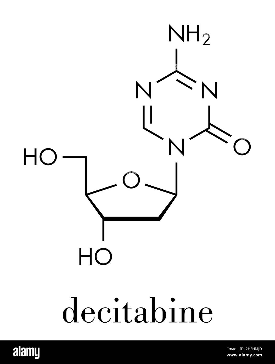 Decitabine drug molecule. Skeletal formula Stock Vector Image & Art - Alamy