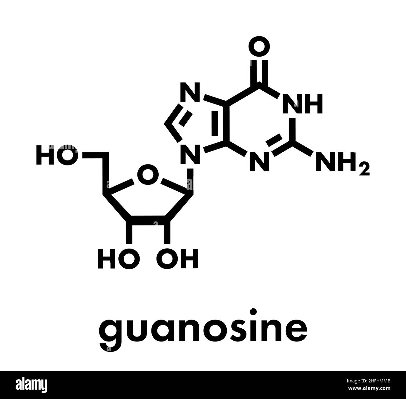 Guanosine purine nucleoside molecule Cut Out Stock Images & Pictures ...