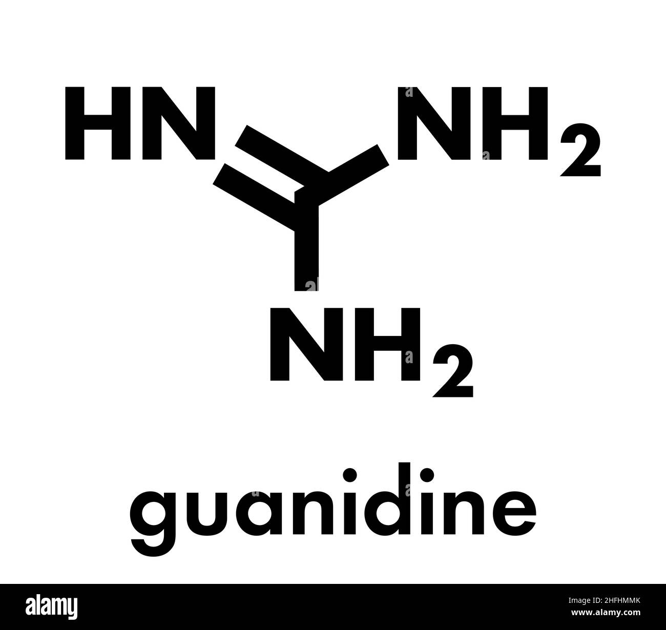 Guanidine molecule. Skeletal formula Stock Vector Image & Art - Alamy