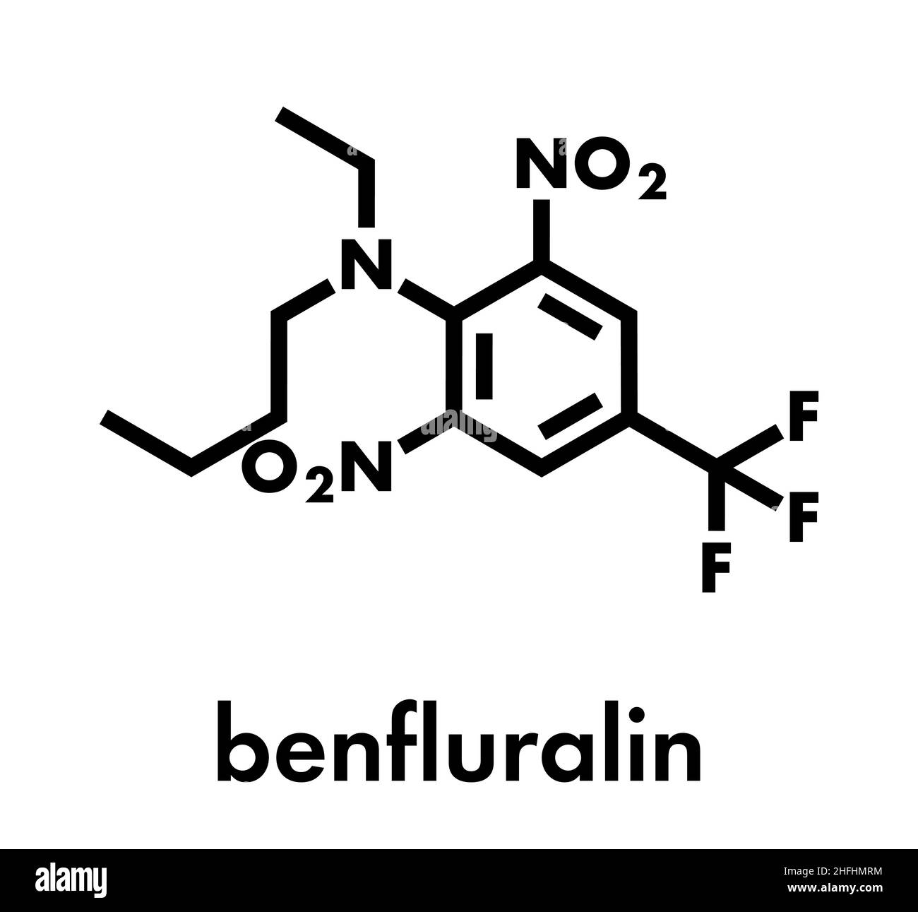 Benfluralin herbicide molecule. Skeletal formula Stock Vector Image & Art - Alamy